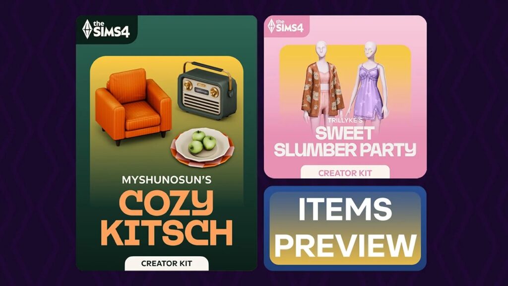 THE SIMS 4 PATCH UPDATE CREATOR KITS: COZY KITSCH & SWEET SLUMBER PARTY ...